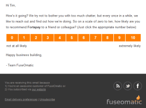 NPS Infusionsoft Email Campaign - Fuseomatic
